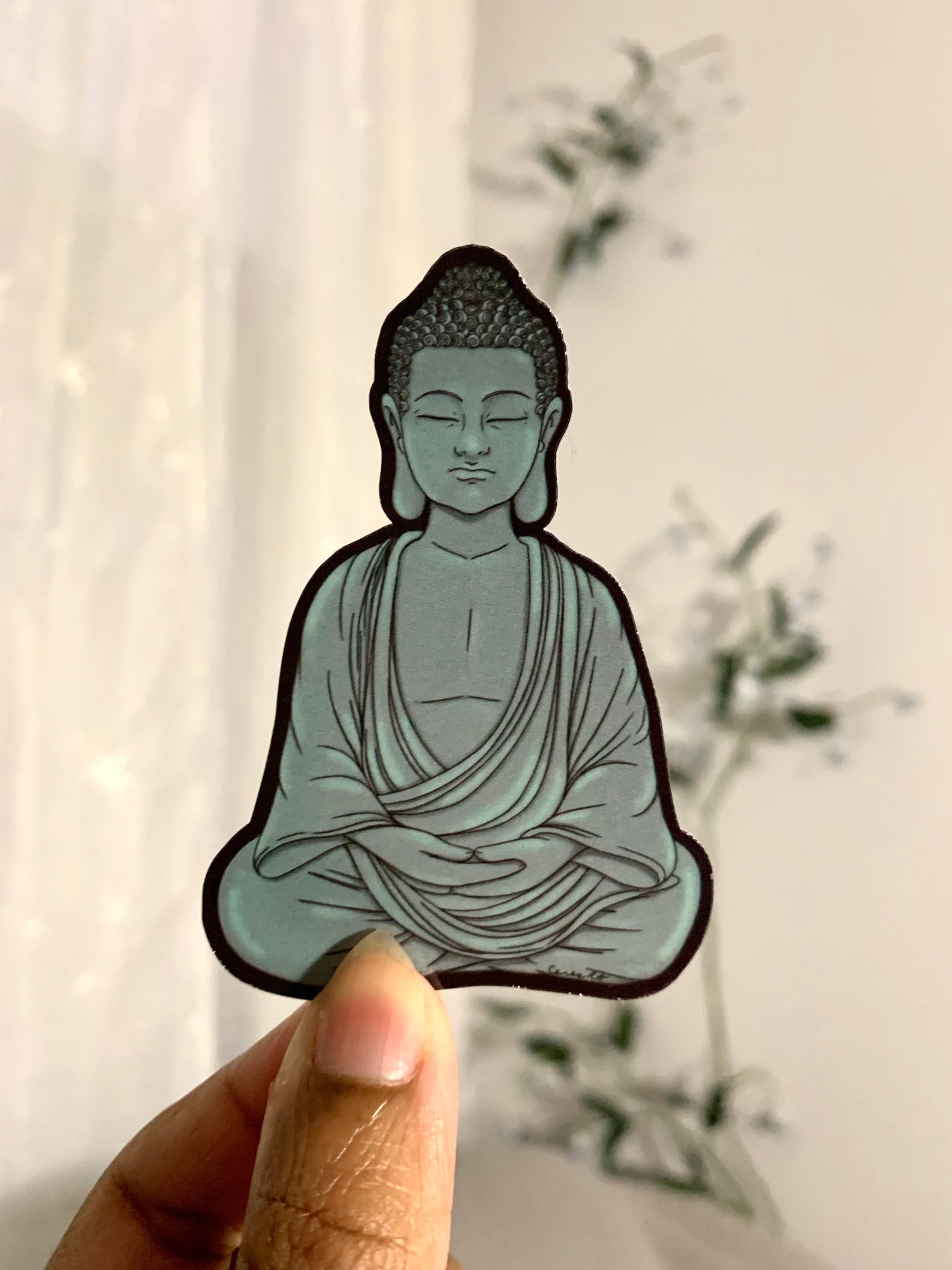 Buddha Statue Waterproof Bumper Stickers, Available in 4 Colors, for ...