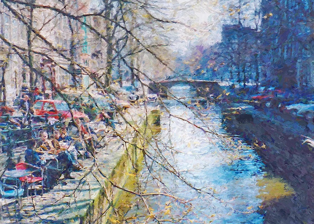 Spring in Amsterdam - Impressionist Art Print - Signed by Artist - Etsy