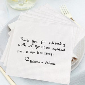 Custom Your Handwriting Napkins, Personalized Handwritten Note Paper ...