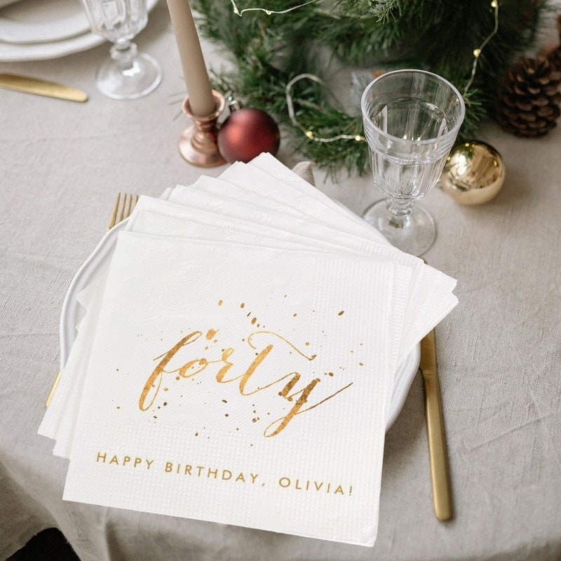 Birthday Napkins - Etsy