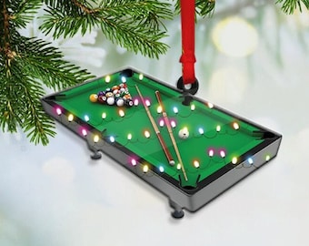 Billiards Pool Christmas Ornament Billiards Christmas - Etsy