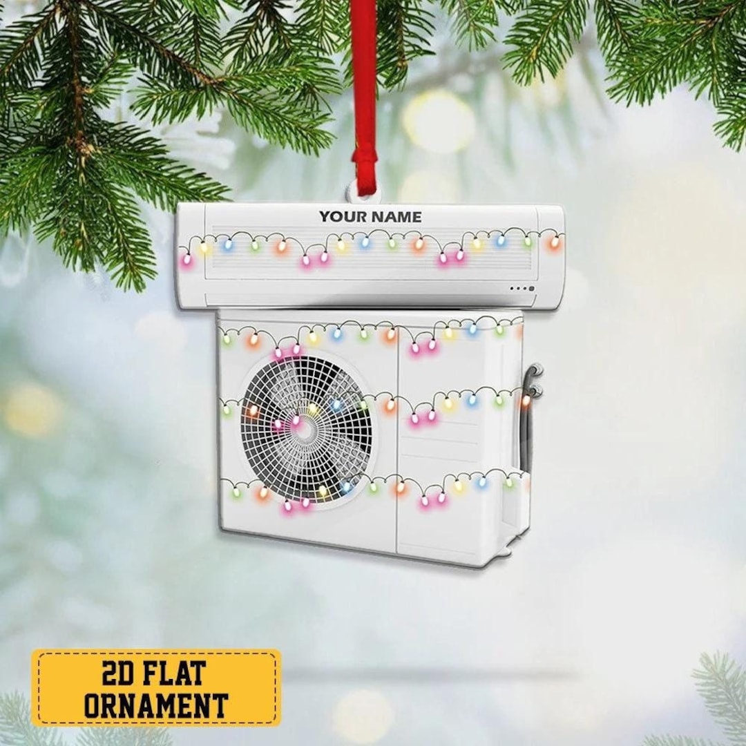 Custom Air Conditioner Christmas Light Ornament Xmas Tree Decor, Loved ...