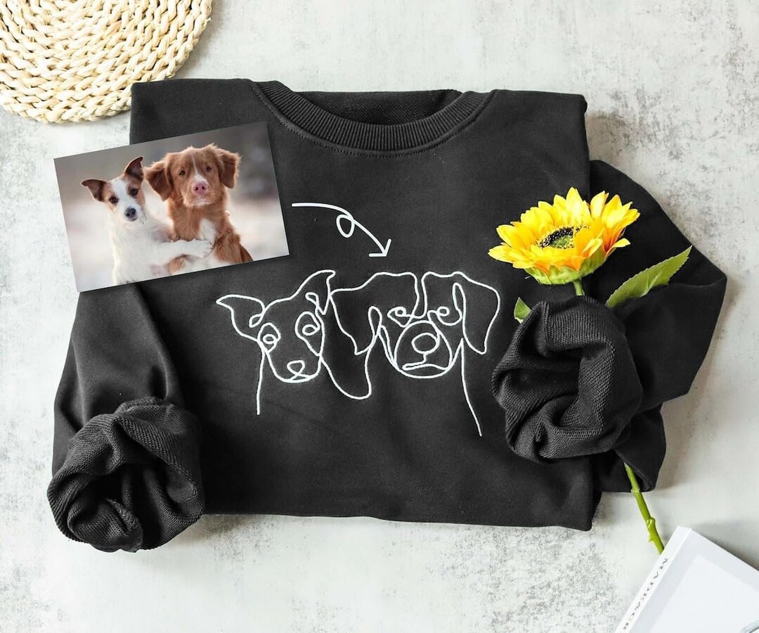 Custom Embroidered Dog Hoodie,custom Dog Sweatshirt,custom Dog ...