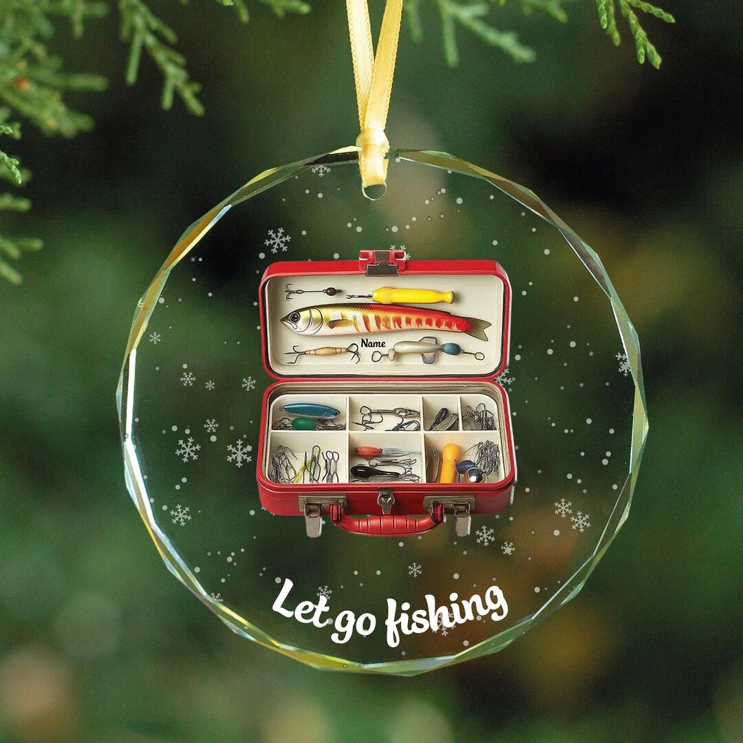 Personalized Tackle Box Christmas Ornament, Fishing Christmas Ornament ...