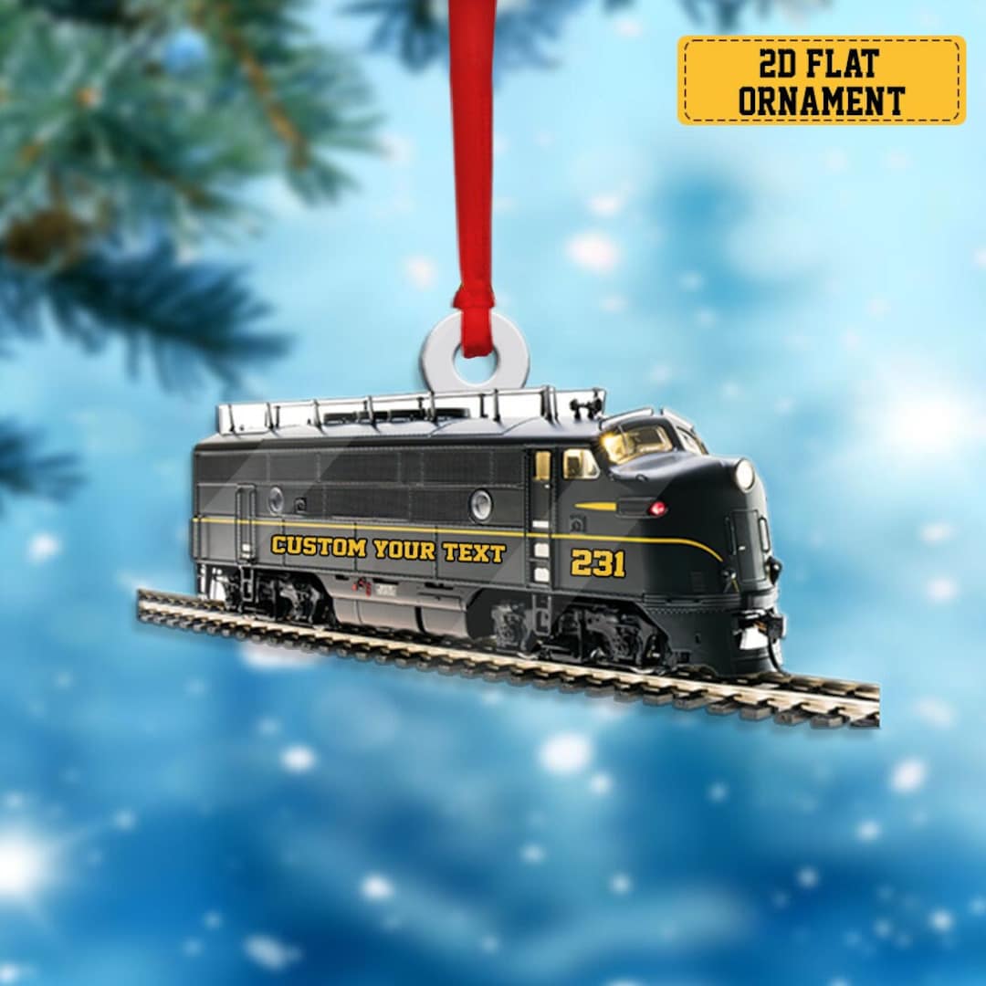 Personalized Railroader Christmas Ornament, Custom Name Trainman ...
