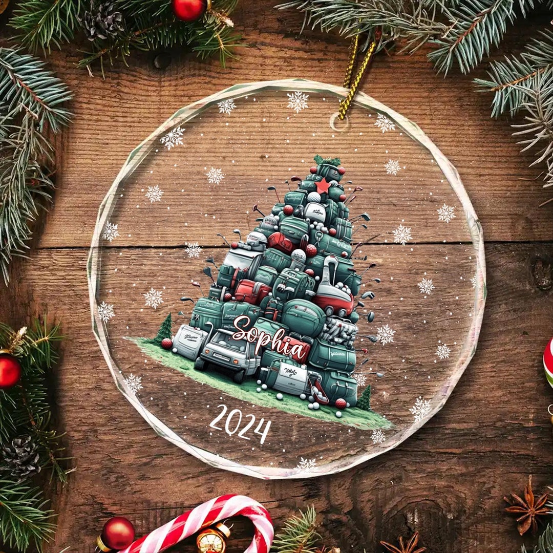 Golf Tree Name Christmas Ornament, Christmas Golf Ornament, Golf Lover ...