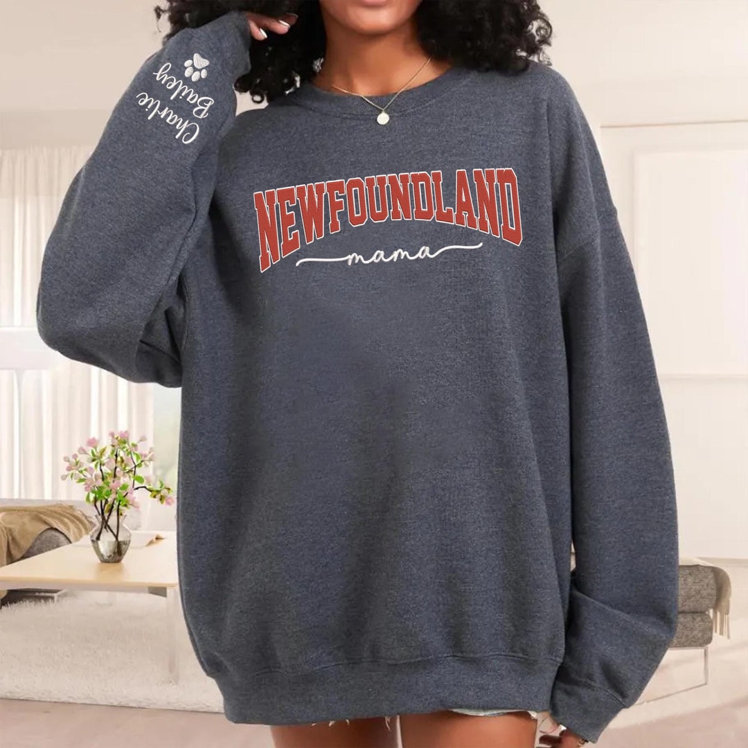 Embroidered Newfoundland Mama Sweatshirt,newfoundland Crewneck Sweater ...
