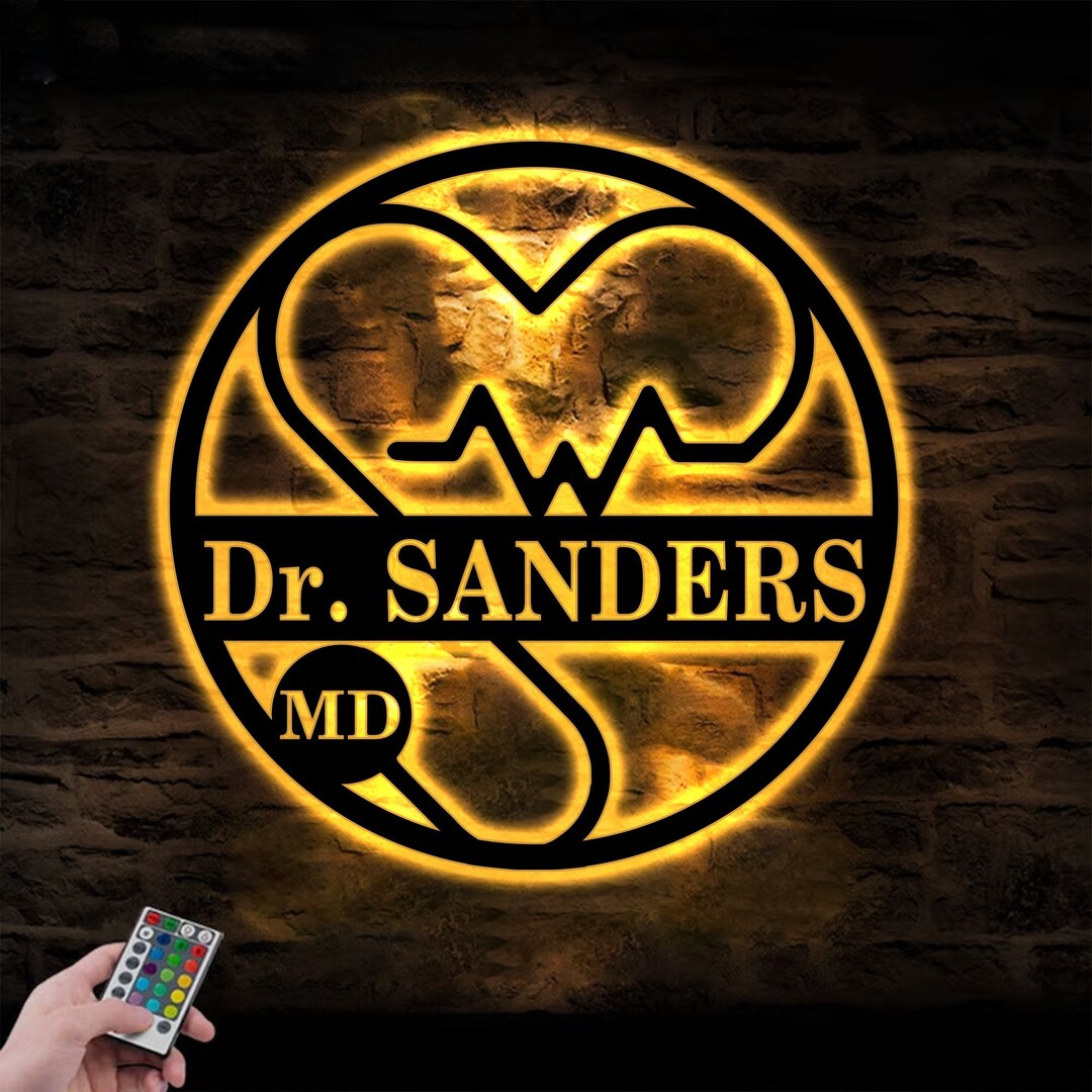 Custom Doctor Name Sign, Office Wall Sign, Custom Stethoscope With Name ...