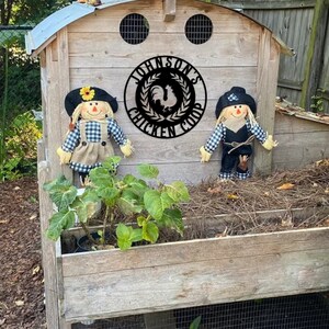 Custom Metal Farm Chicken Sign With Name, Rooster Metal Sign With Led ...