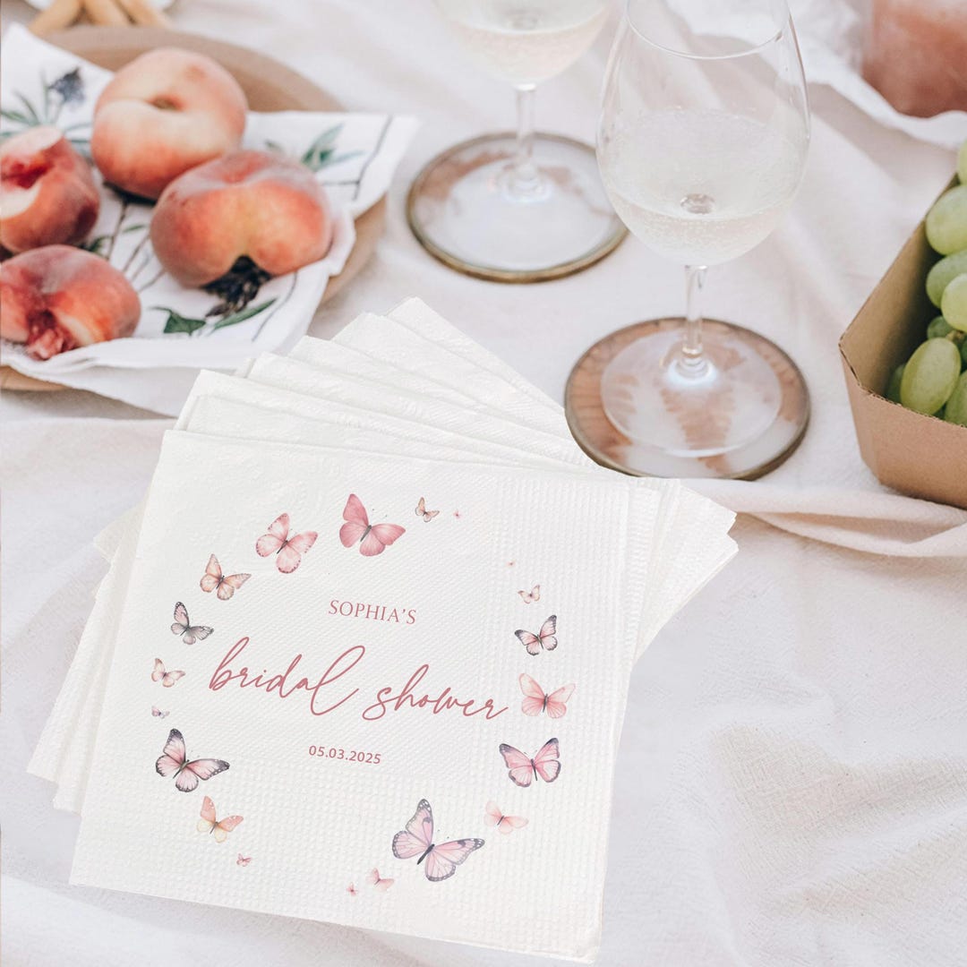 Custom Bridal Shower Napkins, She Fresh off the Market Napkin, Bridal ...