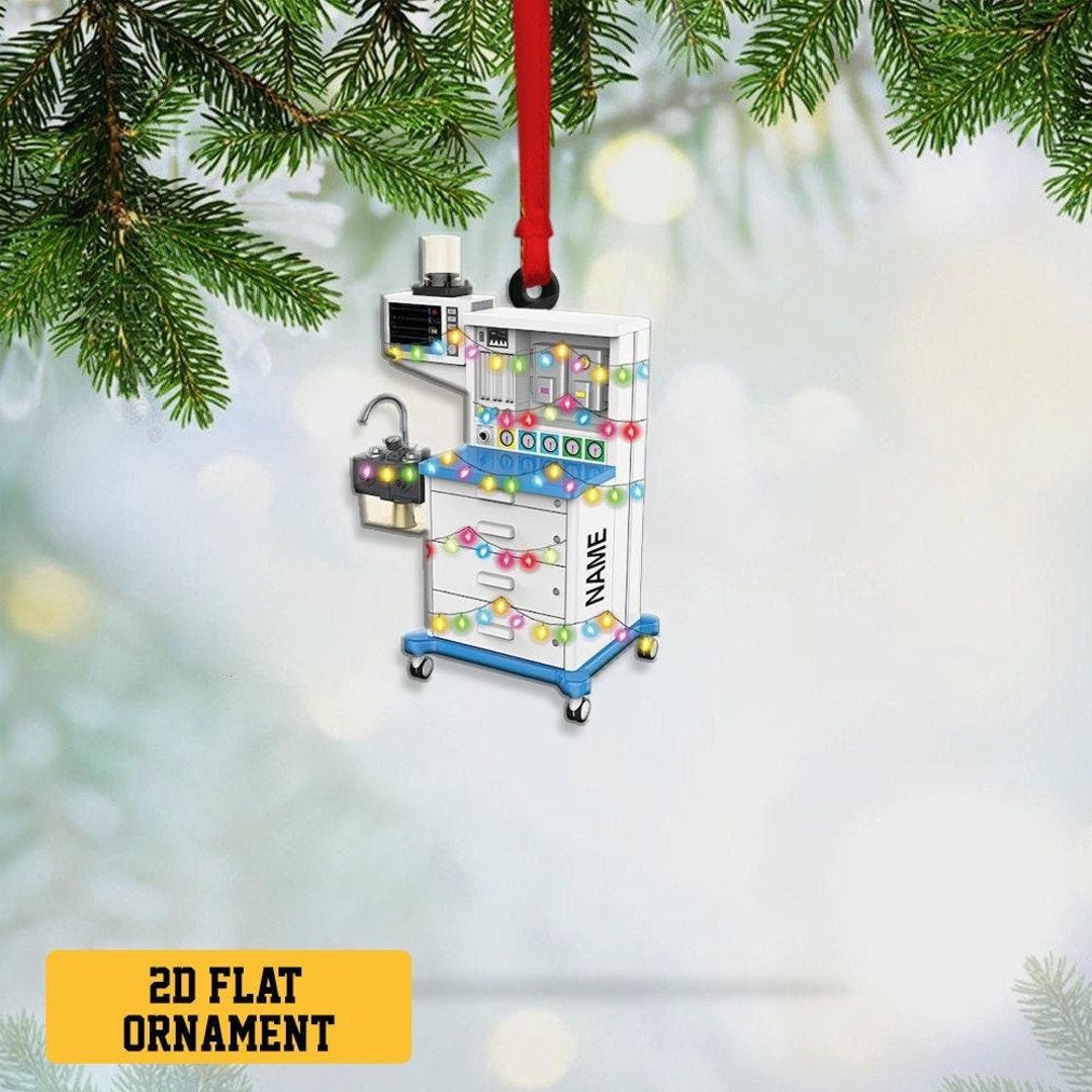 Personalized Anesthesia Machine Xmas Ornament, Anesthesia Machine ...