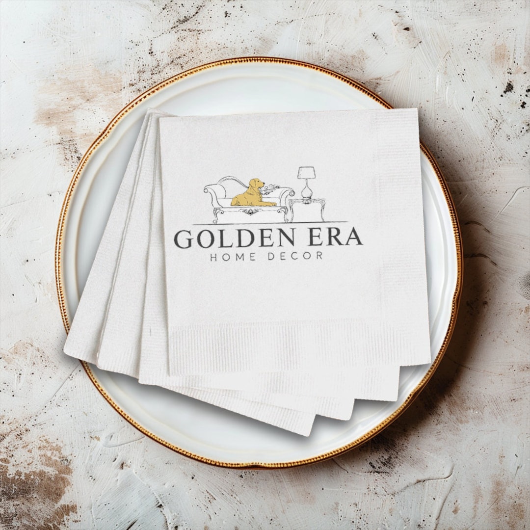 Custom Your Own Business Logo Napkins | Cocktails Napkins Custom Photo ...
