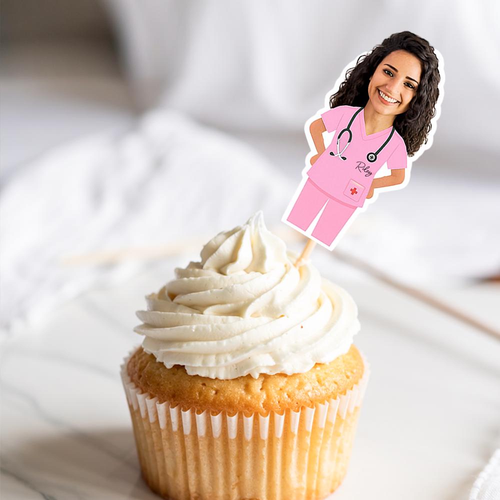 Personalized Nurse Party Toppers, Cupcake Toppers, Nurse, Graduation ...