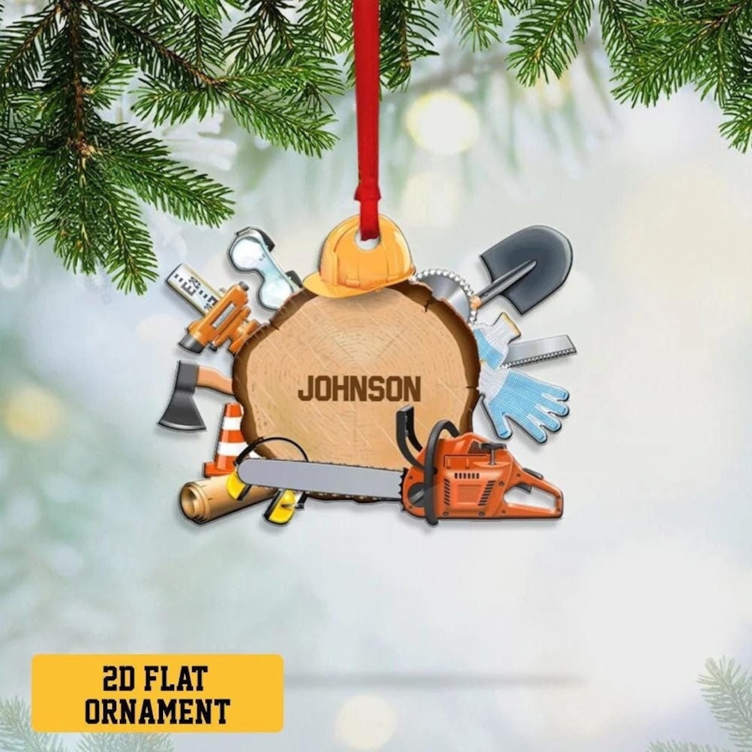 Custom Logging Tool Set Shaped Acrylic Ornament, Custom Logger Tools ...