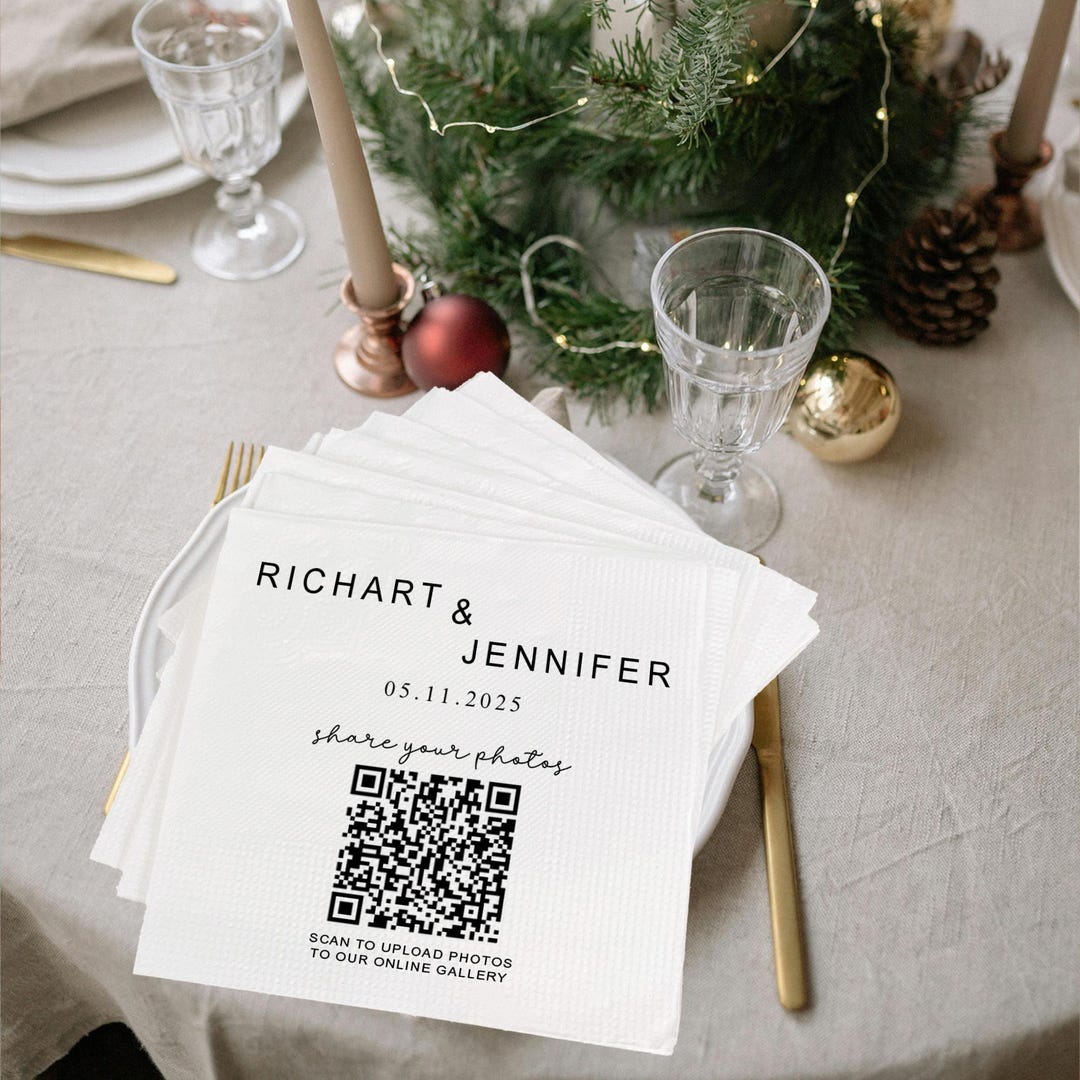 Custom Napkins With QR Code Promotional Cocktail Napkins Corporate ...
