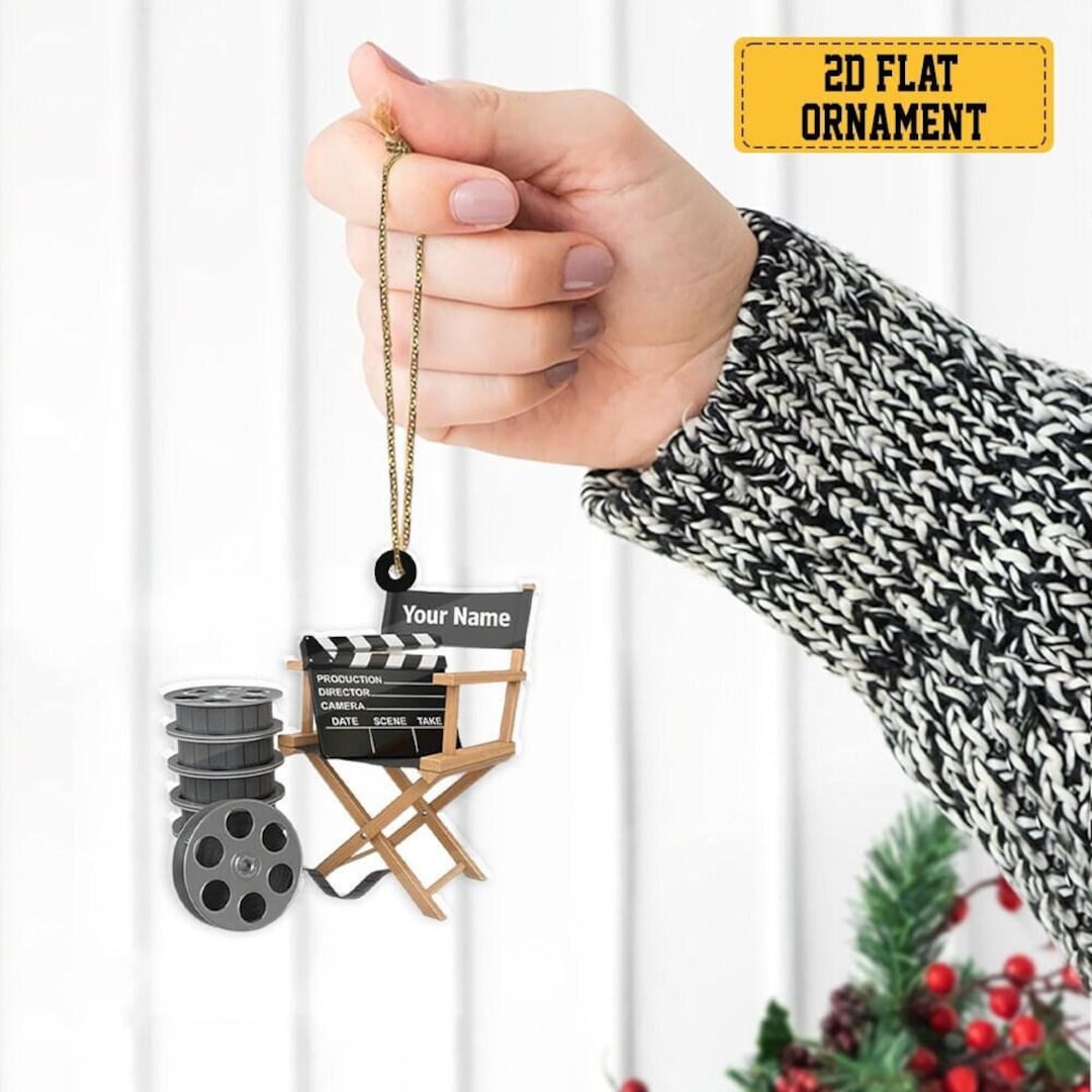 Personalized Film Clapboard Ornament, Film Clapper Ornament, Director ...