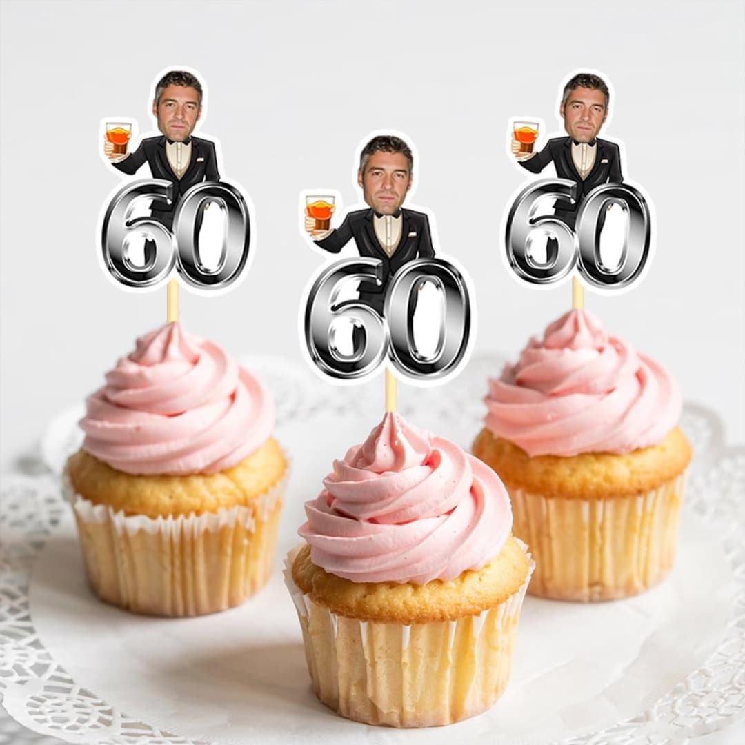 Custom Man's Custom Age Cake Topper Custom Birthday Cake Topper 40th ...