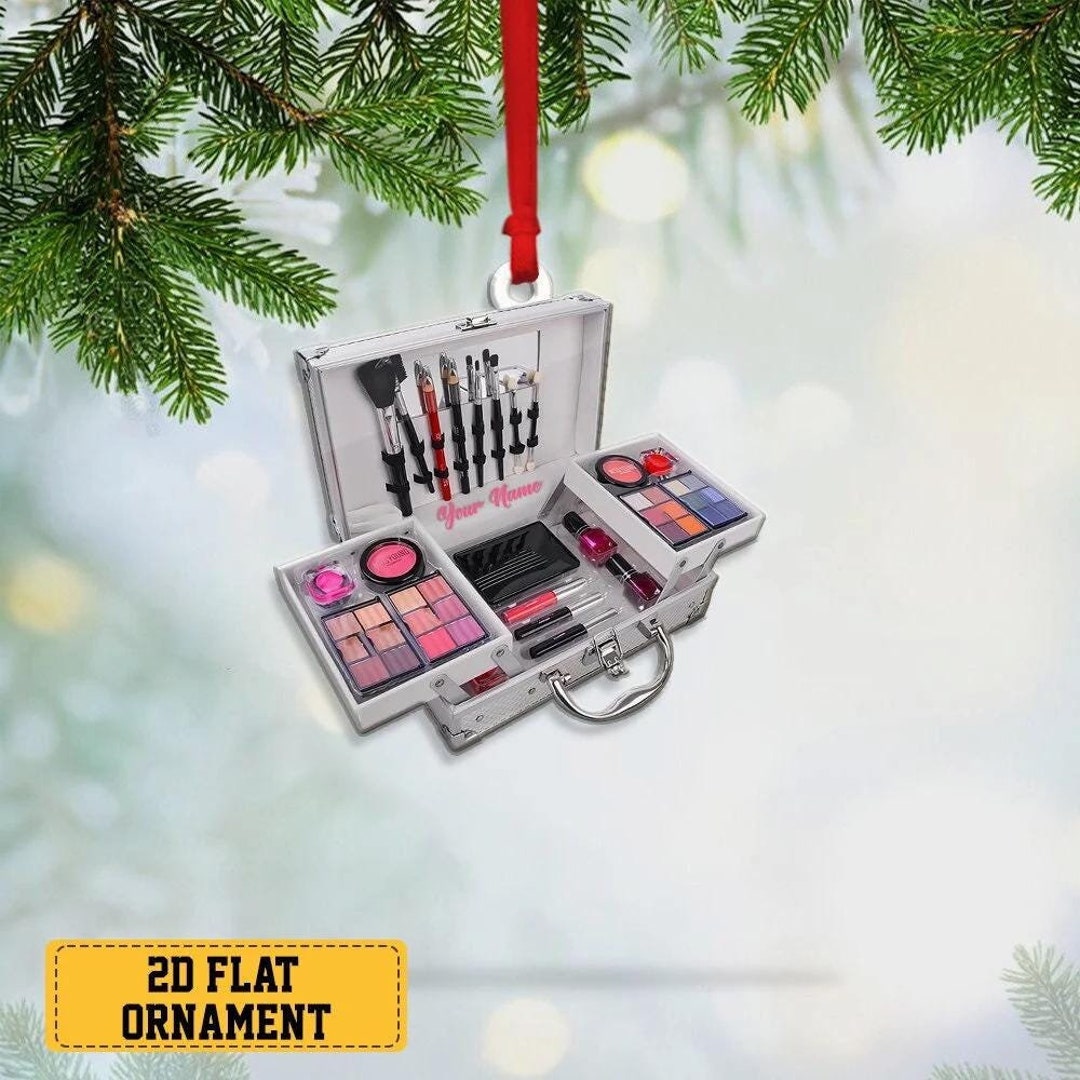 Personalized Box Makeup Ornament, Makeup Artist Christmas Ornament Gift ...
