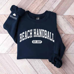 Personalized Beach Handball Est Varsity Sweatshirt, Cute Beach Handball ...