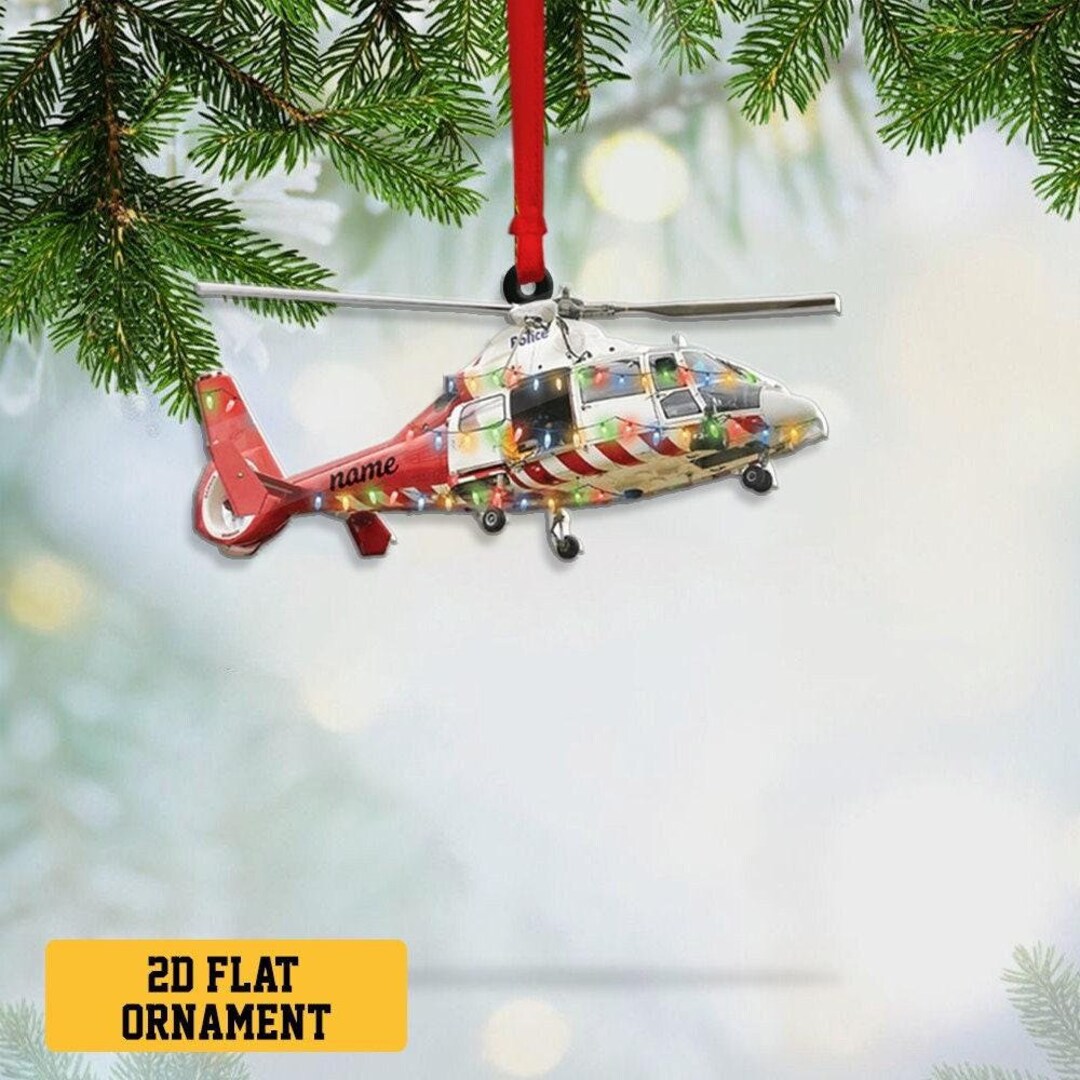 Personalized Ambulance Helicopter Ornaments for Christmas Tree ...
