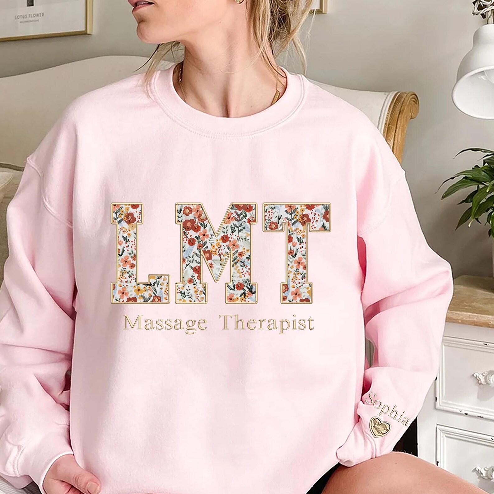 Custom Massage Therapist Sweatshirt – Personalized LMT Crewneck ...