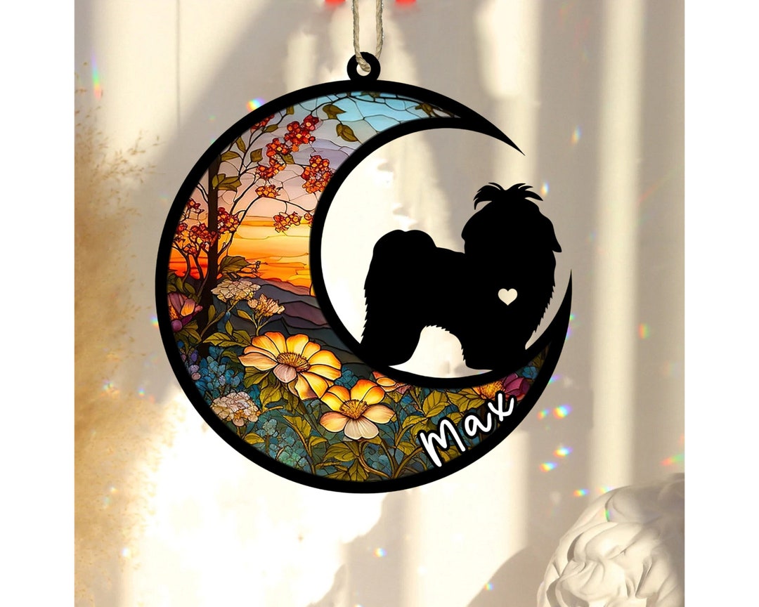 Personalized Shih Tzu Memorial Suncatcher, Shih Tzu Ornament, Loss of ...