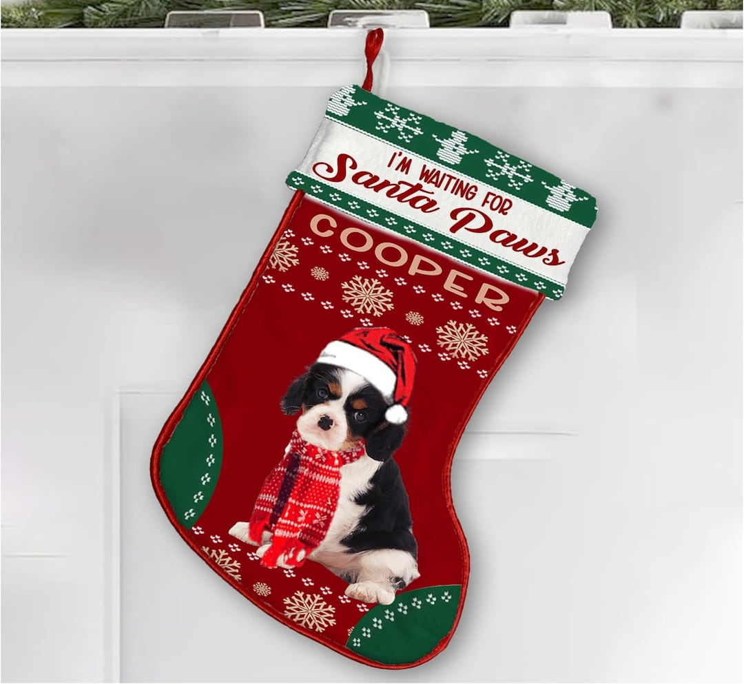Dog Christmas Stocking, Christmas Stocking for Dog, Personalized Dog ...