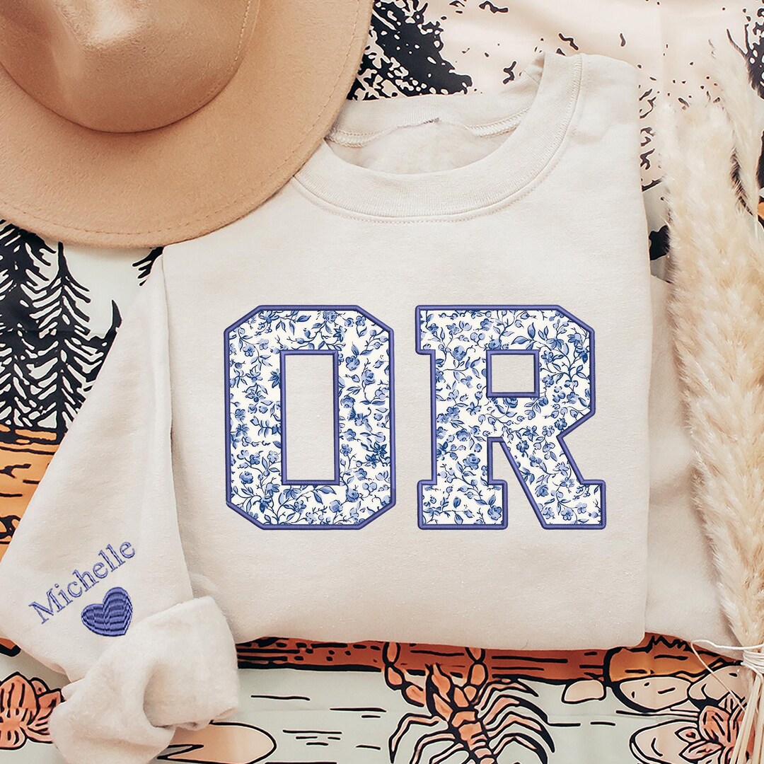 Custom Oregon Sweatshirt, Oregon State Embroidered Crewneck, Oregon ...