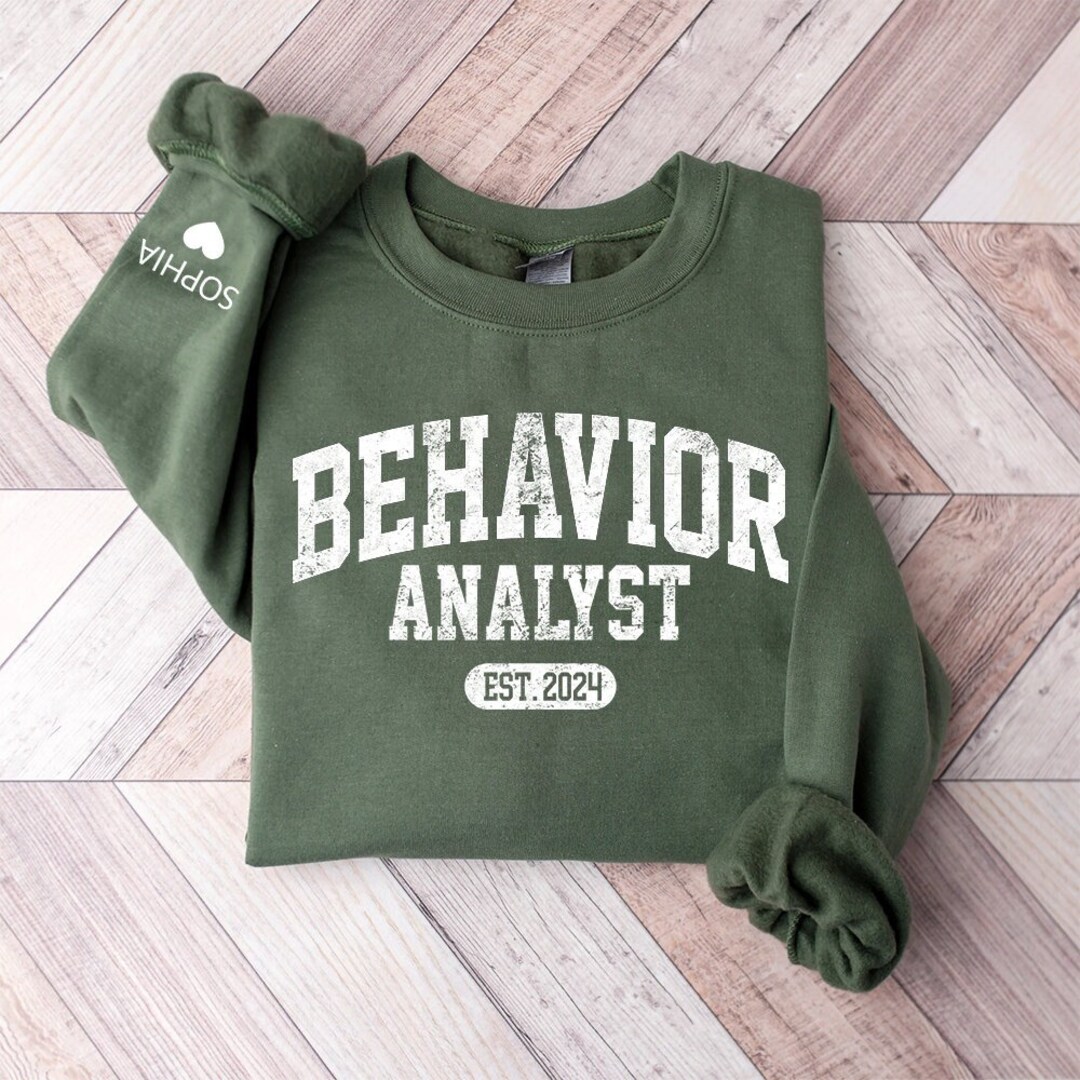 Personalized Behavior Analyst Sweatshirt, Applied Behavior Analysis, Bcba Sweatshirt, ABA ...