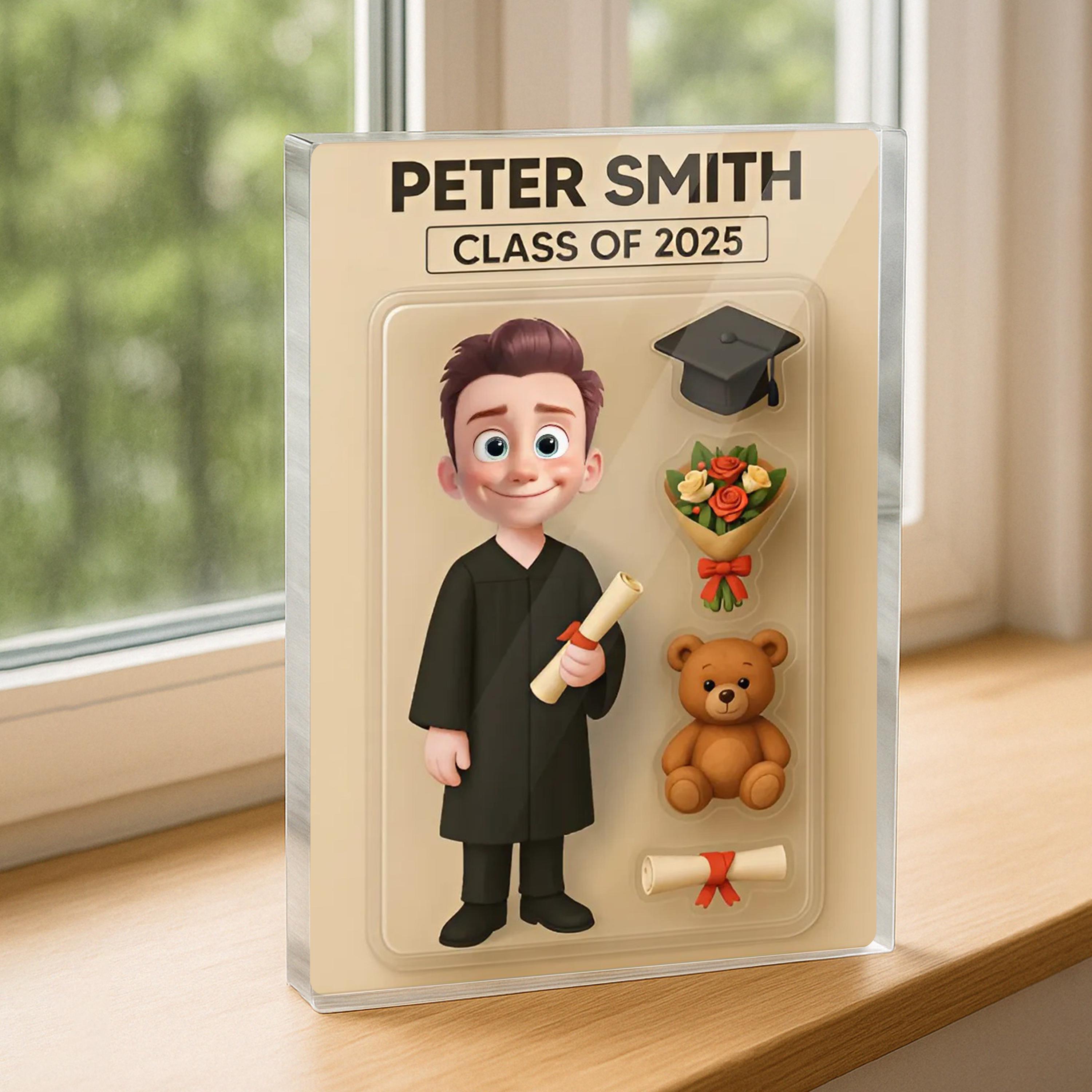 Custom 3D Effect Graduation Action Figure Pack Packaging Personalized ...