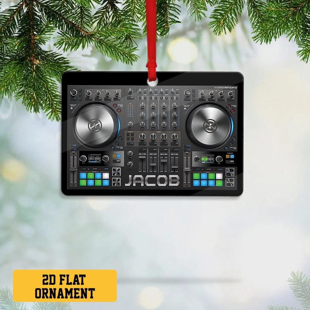 Custom DJ Mixer Acrylic Ornament, Custom DJ Machine Flat 2D Ornament ...