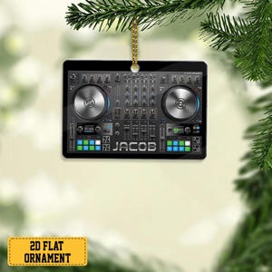Custom DJ Mixer Acrylic Ornament, Custom DJ Machine Flat 2D Ornament ...