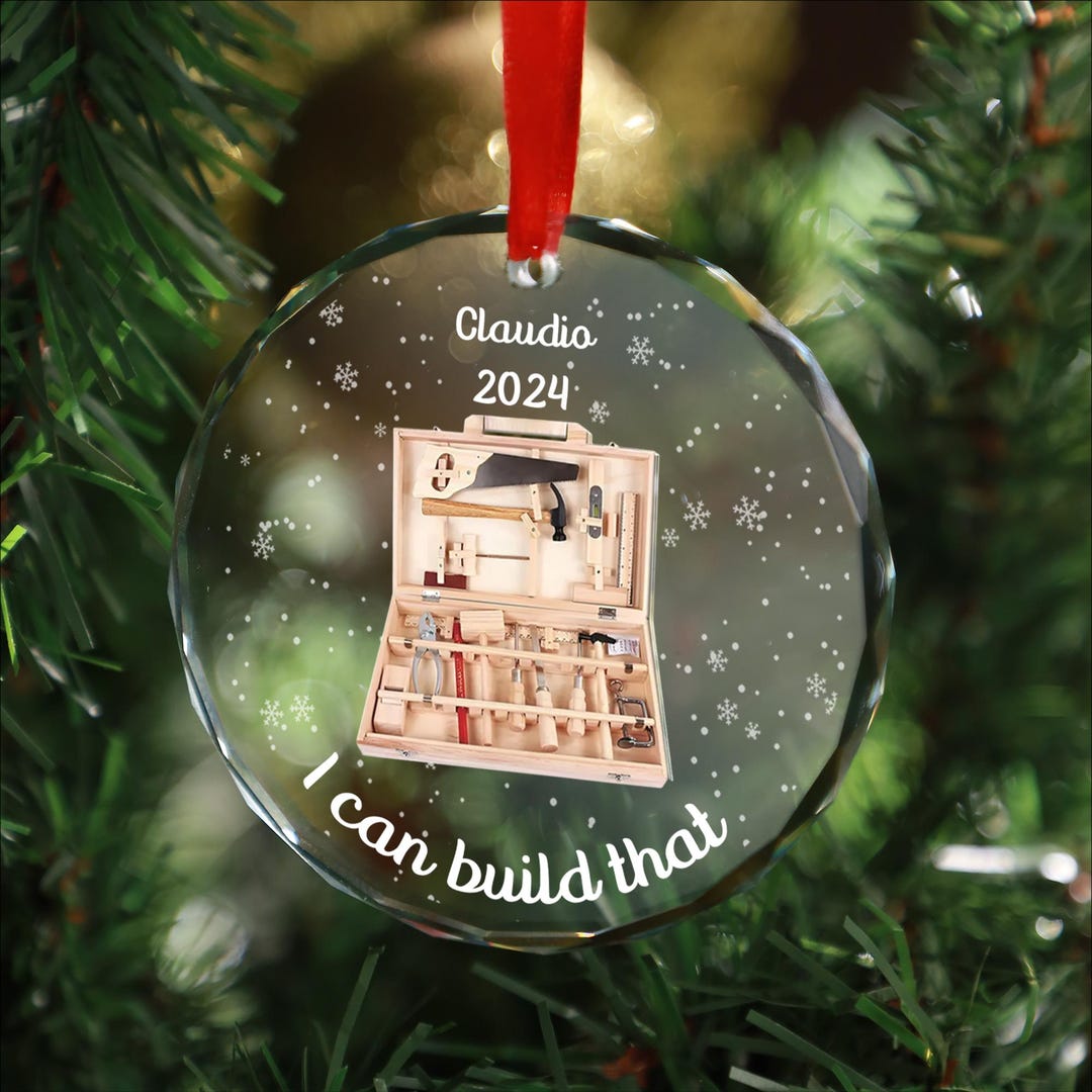 Personalized Carpenter Tools Ornament, Custom Woodworking Ornament ...