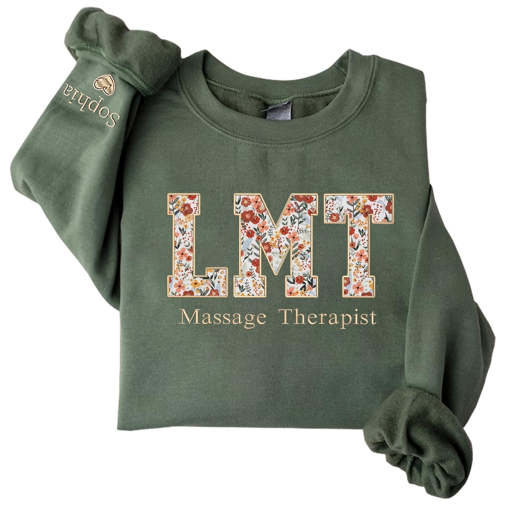 Custom Massage Therapist Sweatshirt – Personalized LMT Crewneck ...