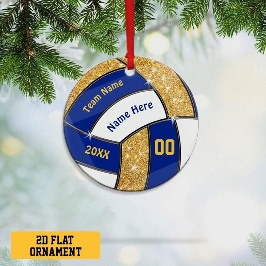 Personalized Volleyball Ornaments, Custom Volleyball Christmas ...