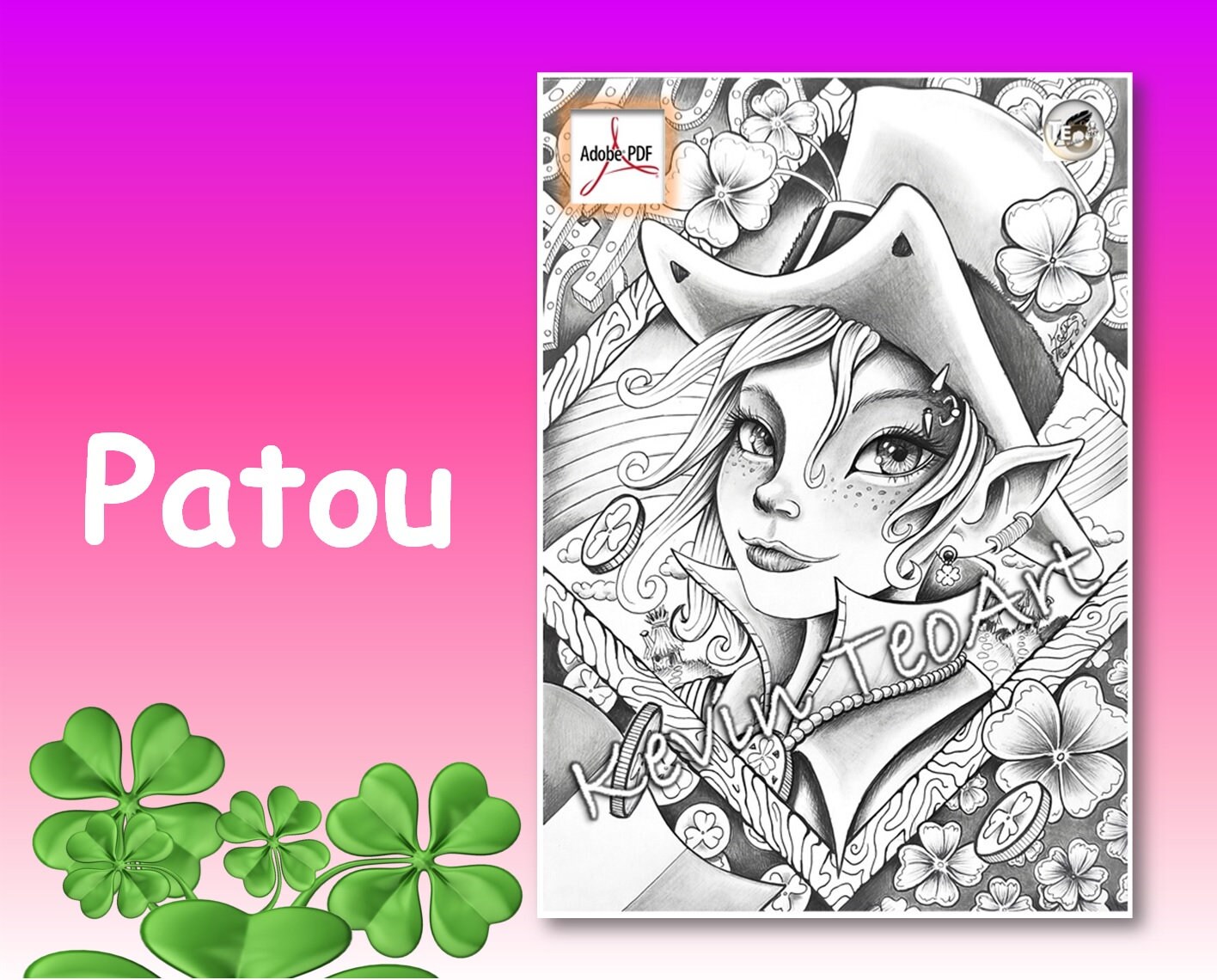 Patou / Kevin Teoart / Page De Coloriage / Grayscale - Etsy Australia