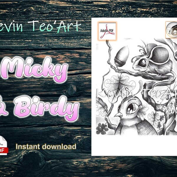 Birdy Coloring Book - Etsy