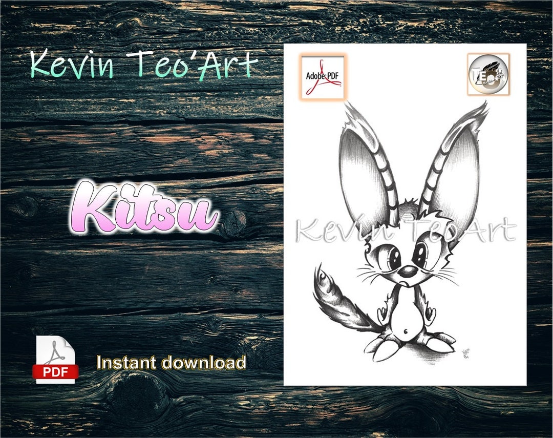 Kitsu / Kevin Teoart / Coloring Page / Grayscale Illustration ...