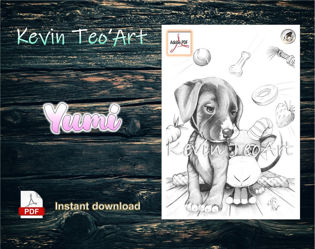 Yumi / Kevin Teoart / Coloring Page / Grayscale Illustration / Coloring ...