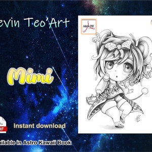 Mimi / Kevin Teoart / Coloring Page / Grayscale Illustration / Coloring ...