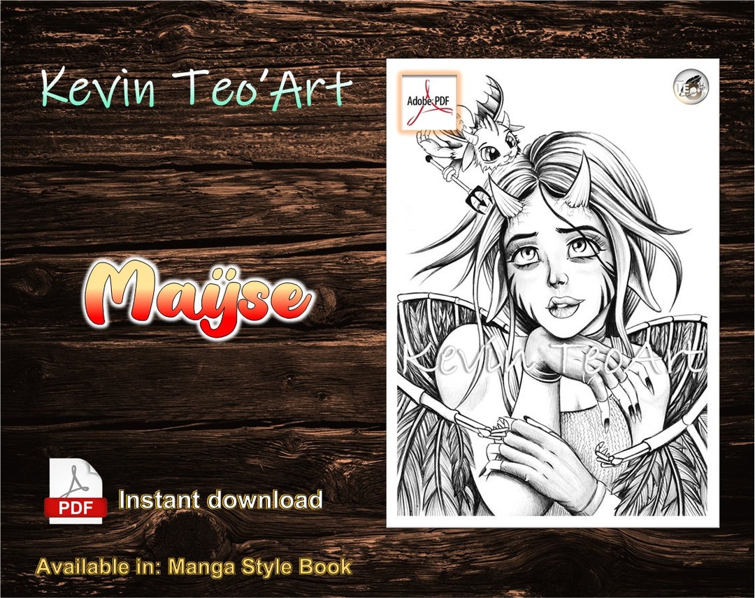 Mayse / Kevin Teoart / Coloring Page / Grayscale Illustration ...