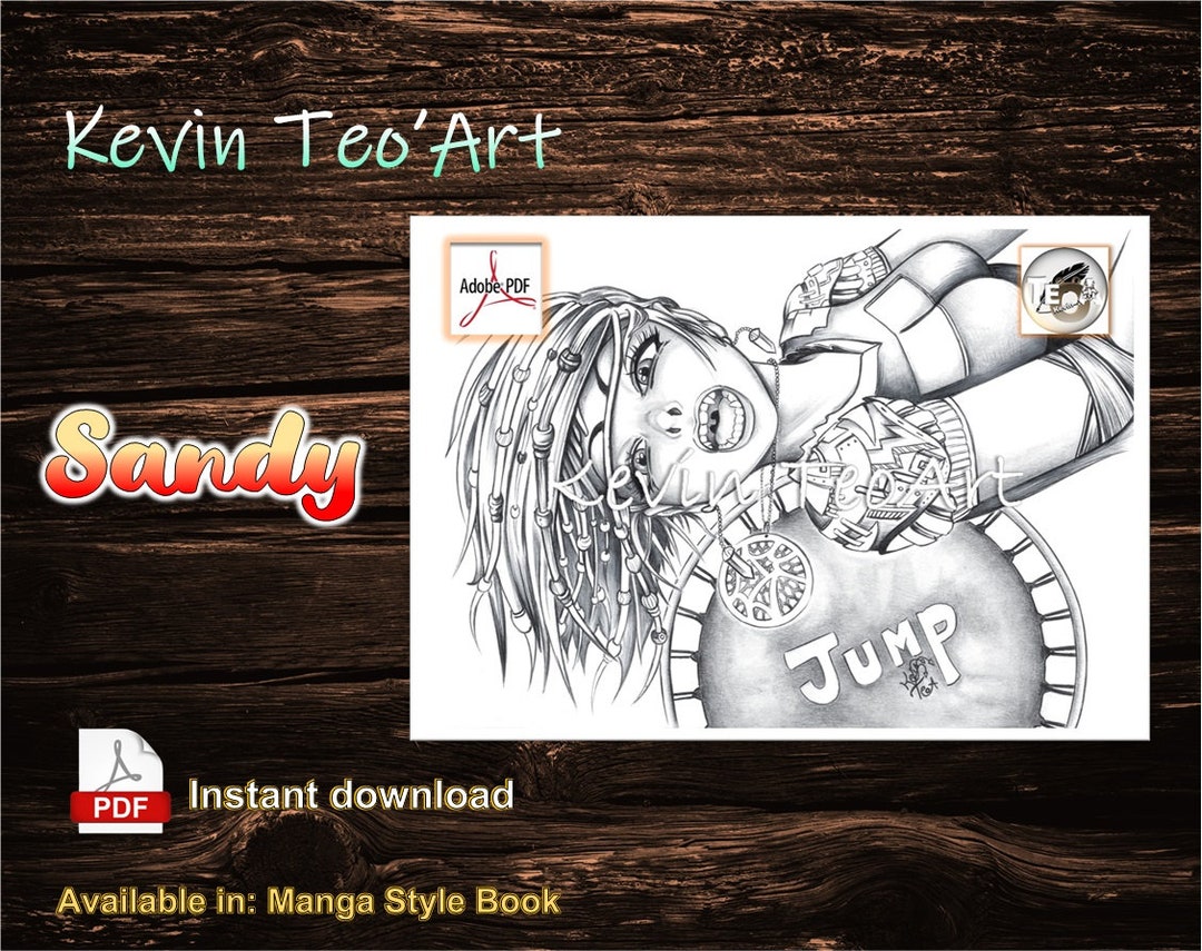 Sandy / Kevin Teoart / Coloring Page / Grayscale Illustration ...