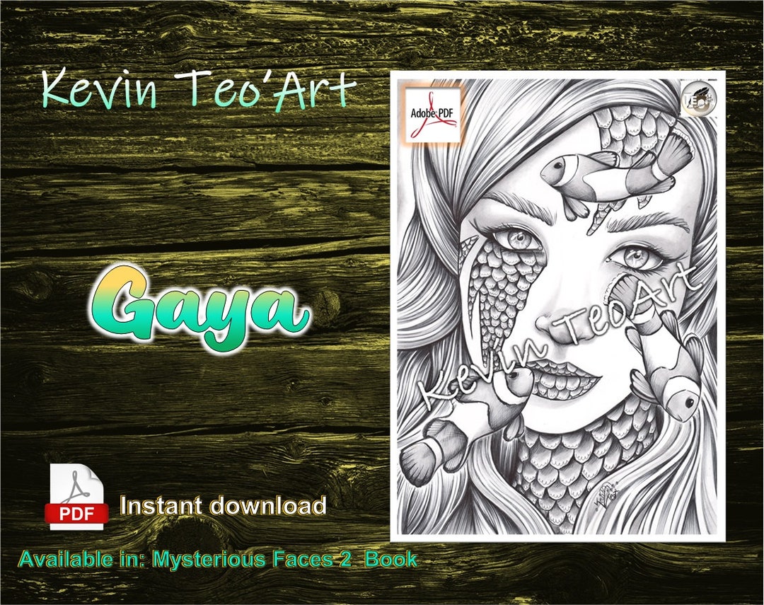 Gaya / Kevin Teoart / Coloring Page / Grayscale Illustration / Coloring ...