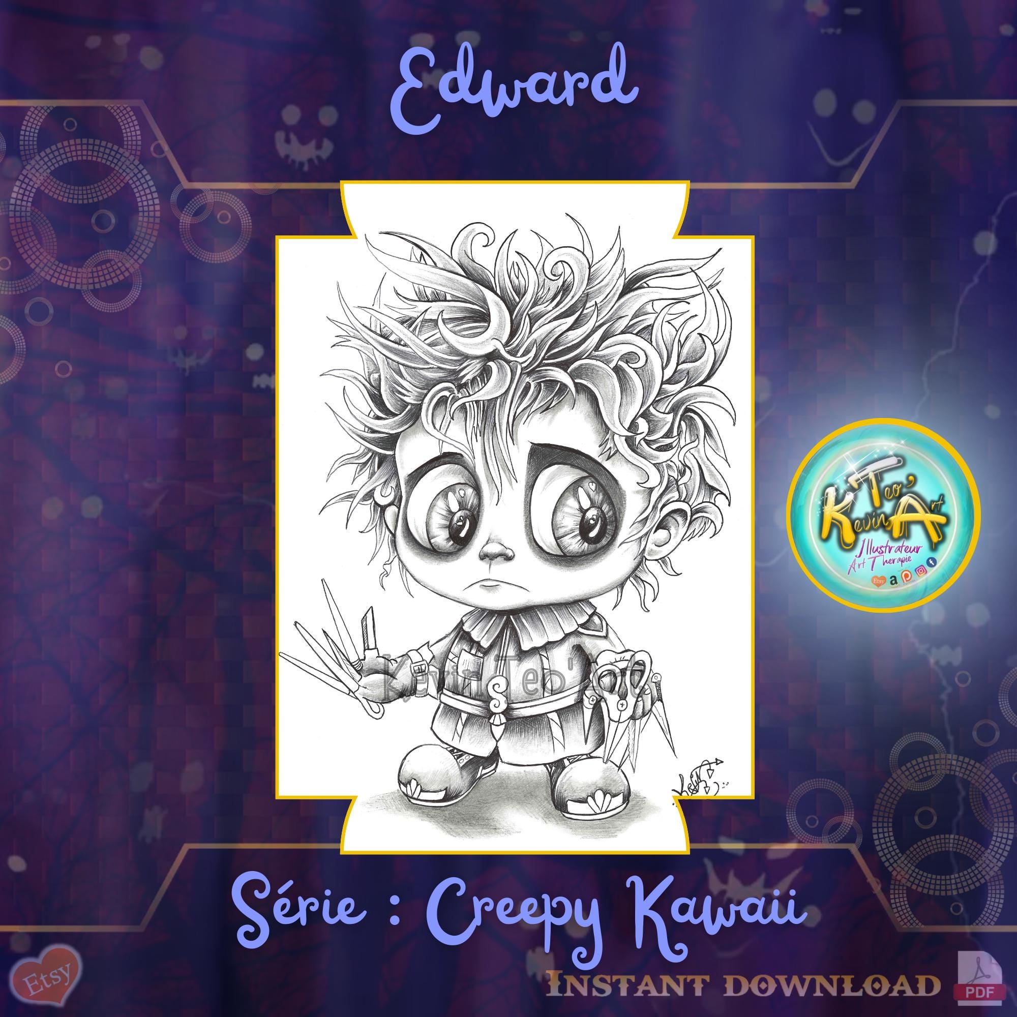 Edward - Creepy Kawaii - Etsy
