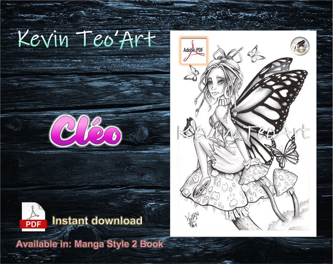 Cleo / Kevin Teoart / Coloring Page / Grayscale Illustration / Coloring ...