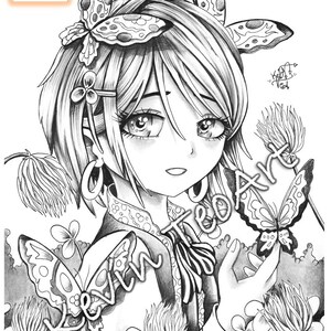 Kiko / Kevin Teoart / Coloring Page / Grayscale Illustration / Coloring ...