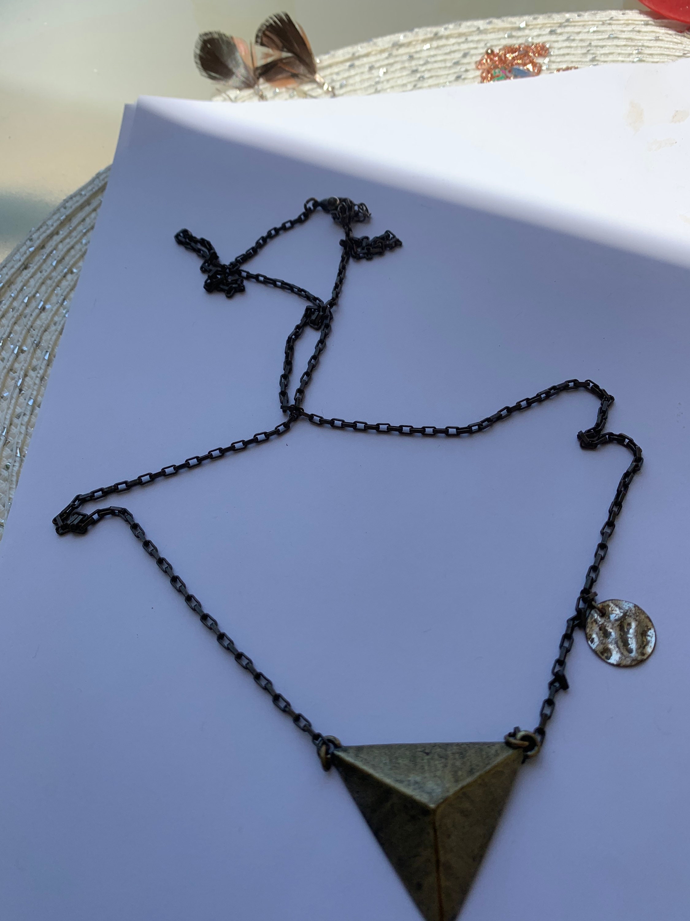 Triangle Necklace - Etsy