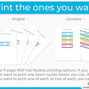 Seam Guide Setters - Seam Allowance Guides - PDF Printable - Etsy