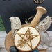 Engraved Natural Wood Pentagram - Etsy