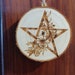 Engraved Natural Wood Pentagram - Etsy